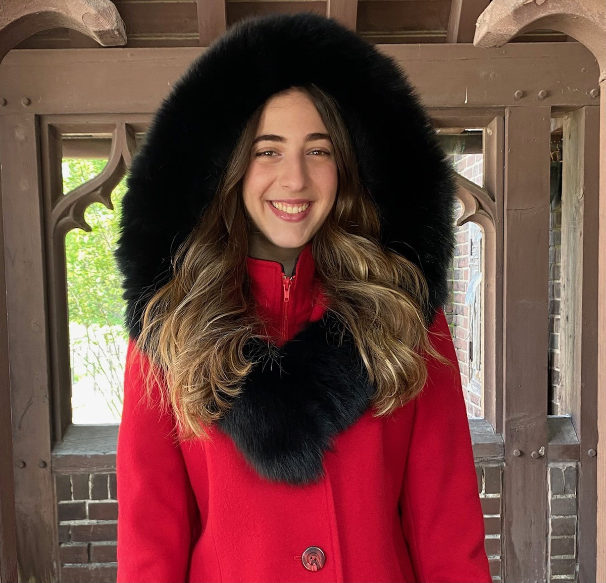 Taylor Coat - Cashmere & Wool Blend - Fox Hood – CoatsByMaryEllen